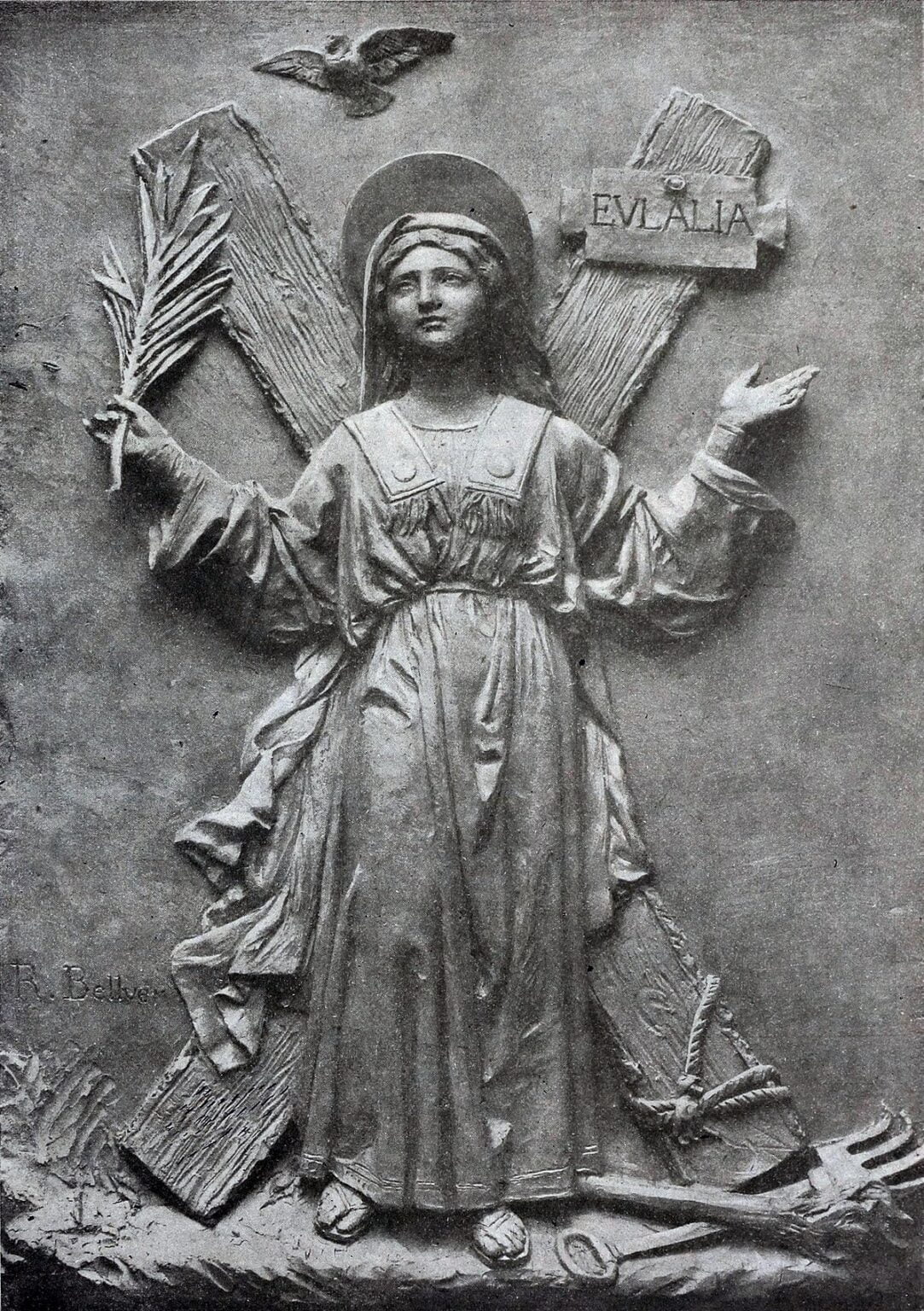 Santa Eulalia de Barcelona. Santo del día 12 de febrero